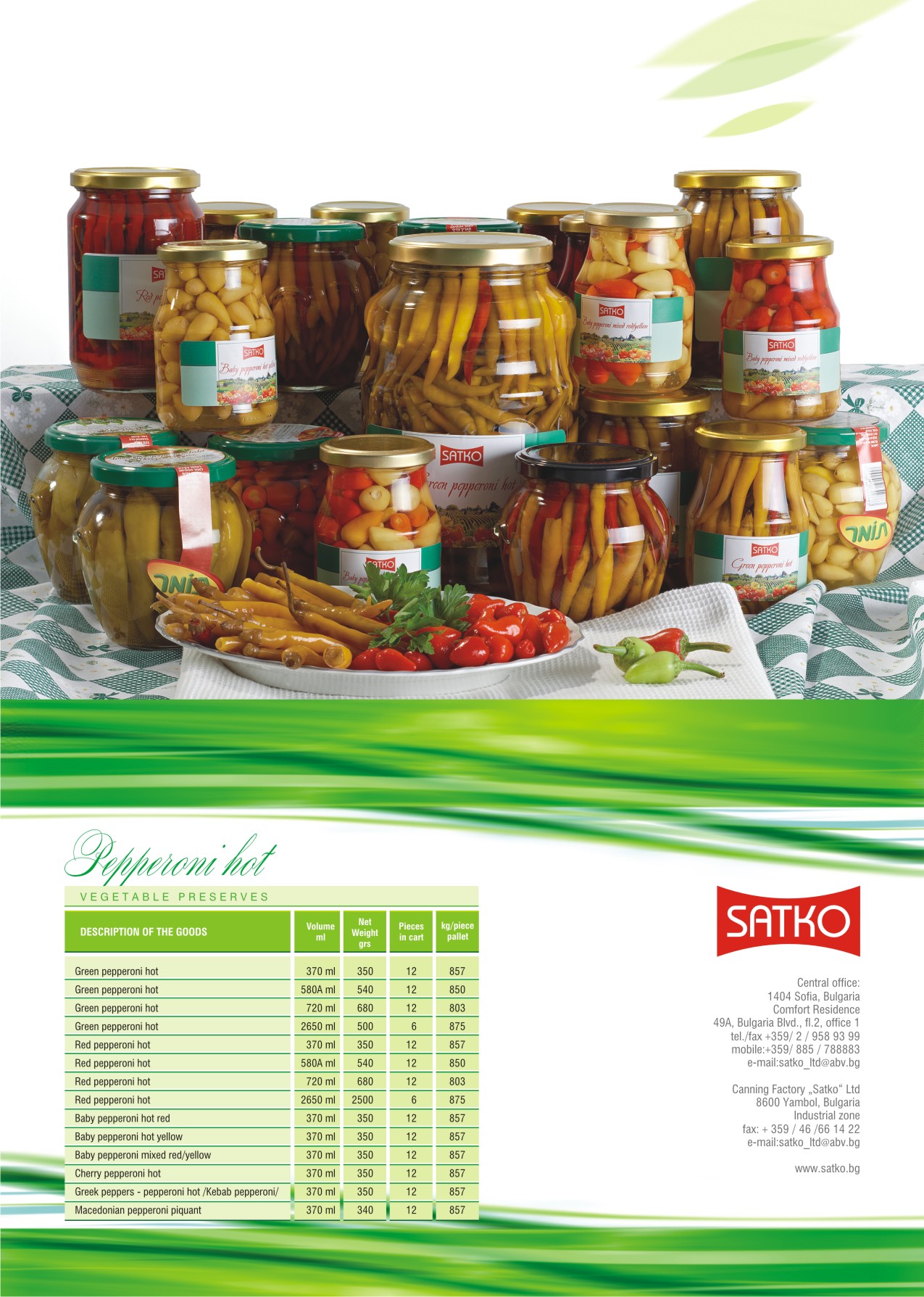 SATKO LTD - Canned Foods Company in Yambol - Invest Bulgaria.com